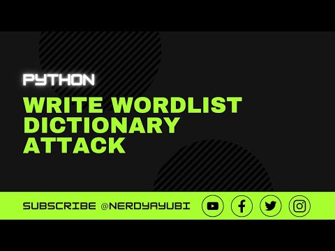 How to write the word-list for Dictionary Attacks #python #bruteforce #ethicalhacking #wordlist