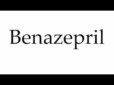 How to Pronounce Benazepril