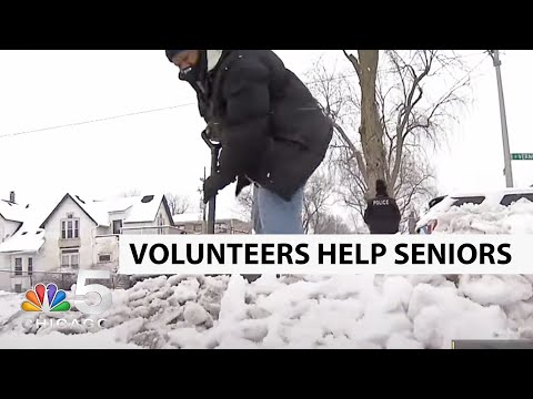 Volunteers Help Seniors With Shoveling Snow After Winter Storm | NBC Chicago