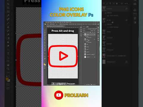 PNG Icons Color Overlay in Photoshop #shorts #viral #shortsvideo #ProLearn #photoshop #adobe