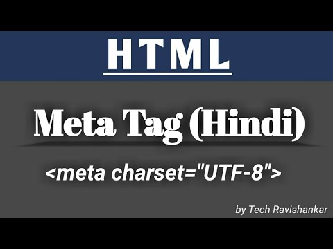 How To Define charset In Webpage || charset Attribute Meta Tag (Hindi)