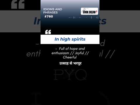In high spirits - IDIOMS AND PHRASES #760 @TheBookOcean #shorts