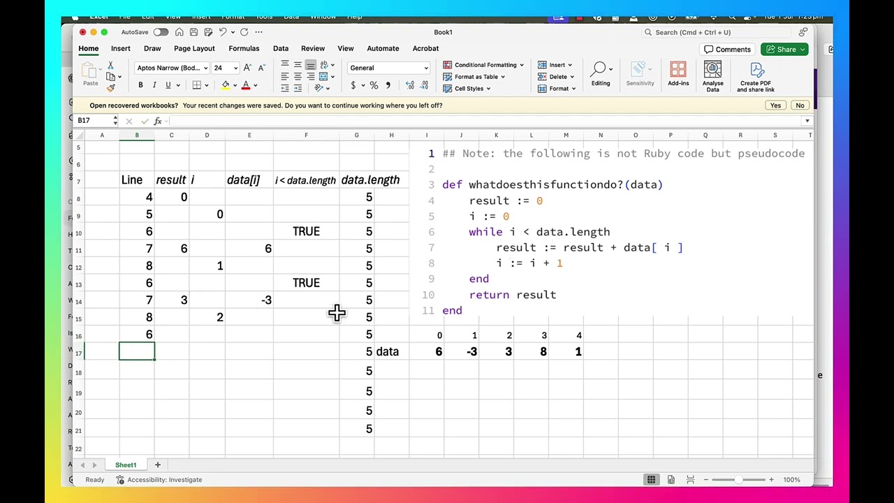 Trace Tables Arrays