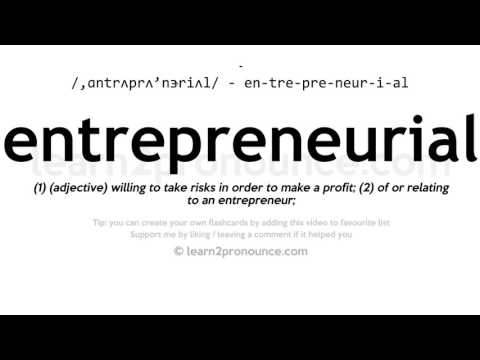 Pronunciation of Entrepreneurial | Definition of Entrepreneurial