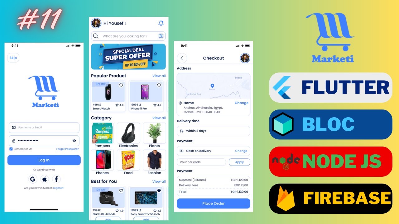 Build Flutter E Commerce App with Node js BackEnd - Api handler & Api Result