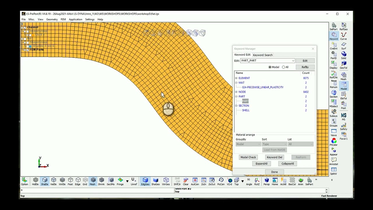 LS DYNA WS17: SRAIL crash (P1)