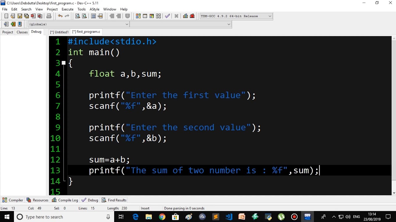 C Programming Float Function