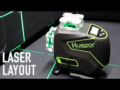 Huepar Laser Level 4 Point 16 Line 360 Degree Self-Leveling - S04CG