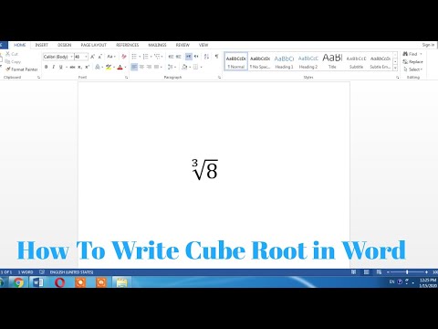 How To Write Cube Root in Word | Type Cube Root in Microsoft Word