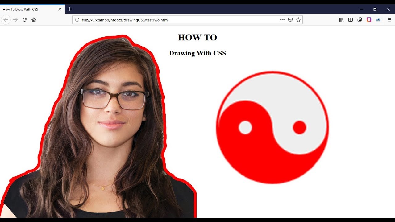 How To Draw Ying Yang With CSS HTML | Tutorial Web Programming