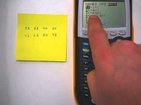 Mean Absolute Deviation on a Graphing Calculator