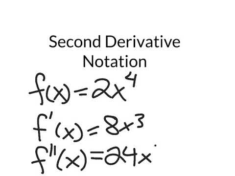 11 Second Derivative Notation