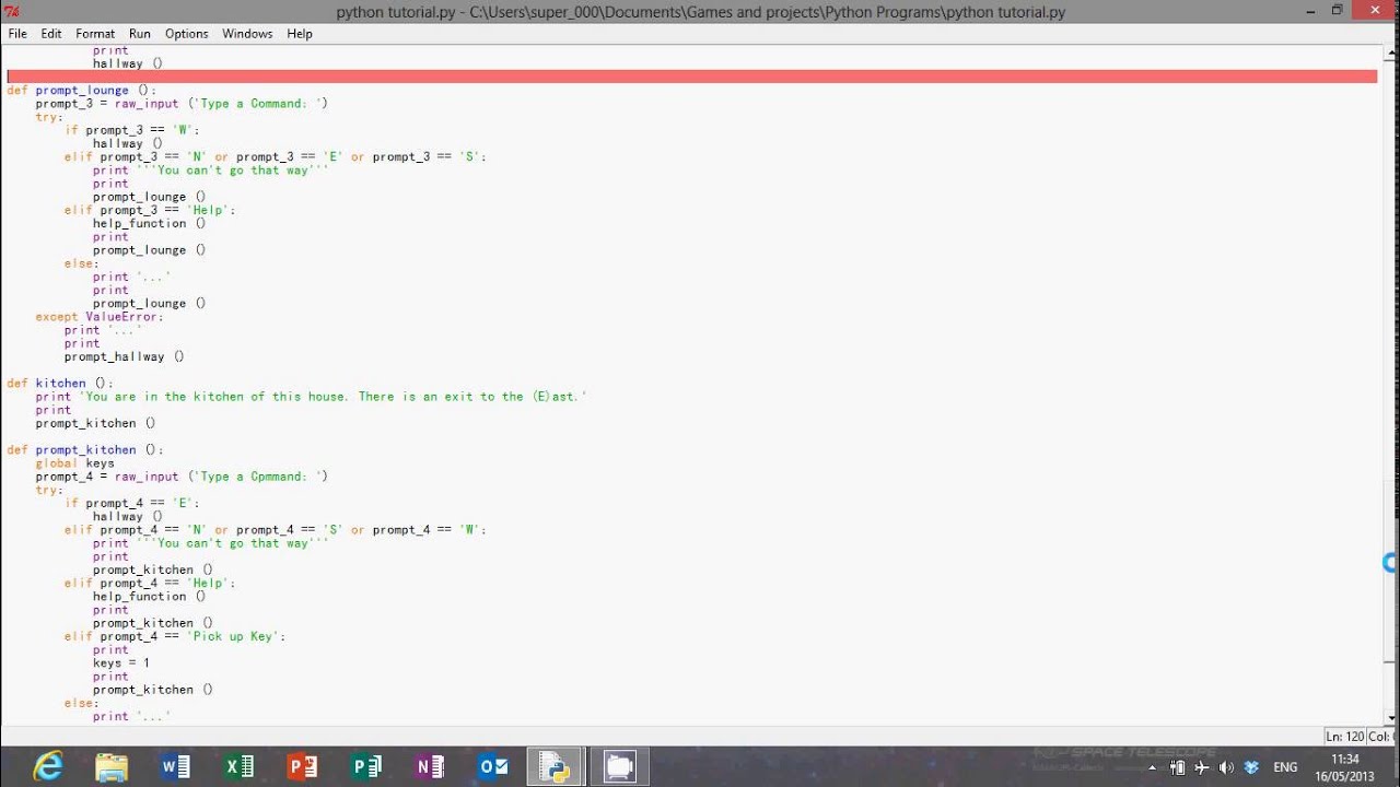 Python Tutorial-Text Based Game Part 4