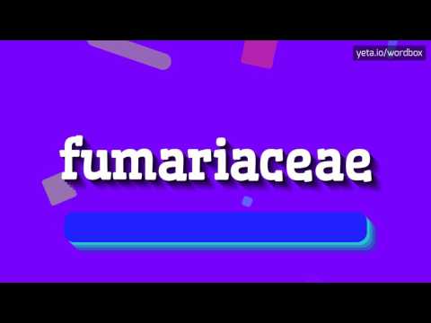 FUMARIACEAE - HOW TO PRONOUNCE IT!?