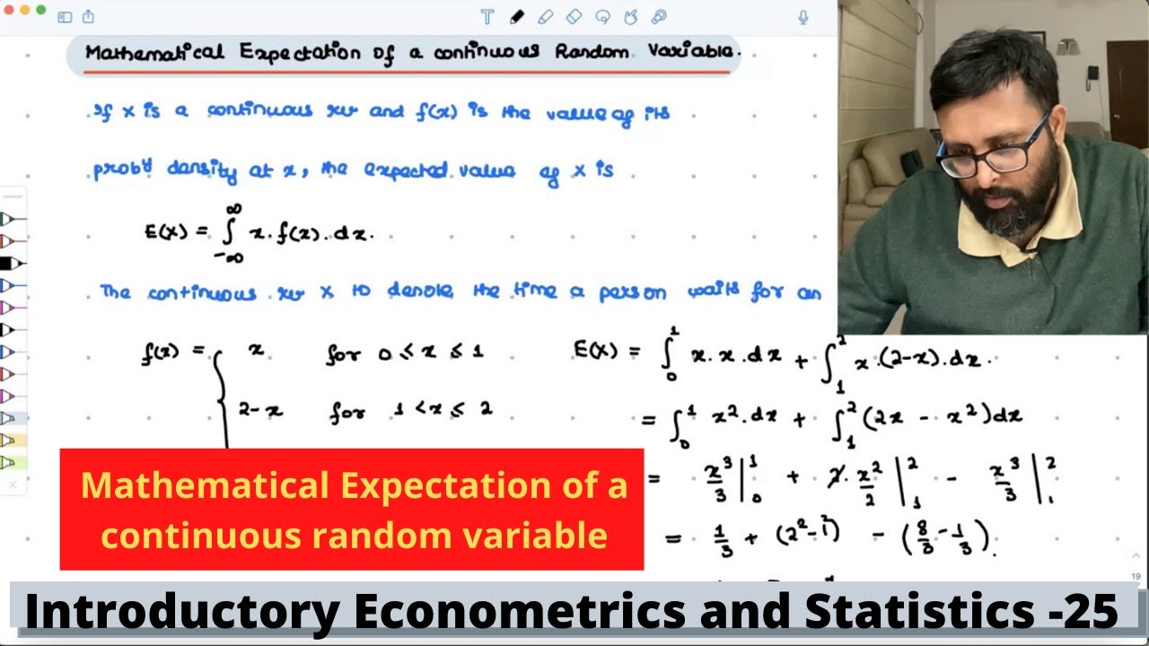 Econometrics and Statistics | Expectation of a continuous random variable | Examples | 25 |