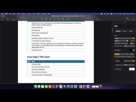 DA Drawing Checklist - part 1
