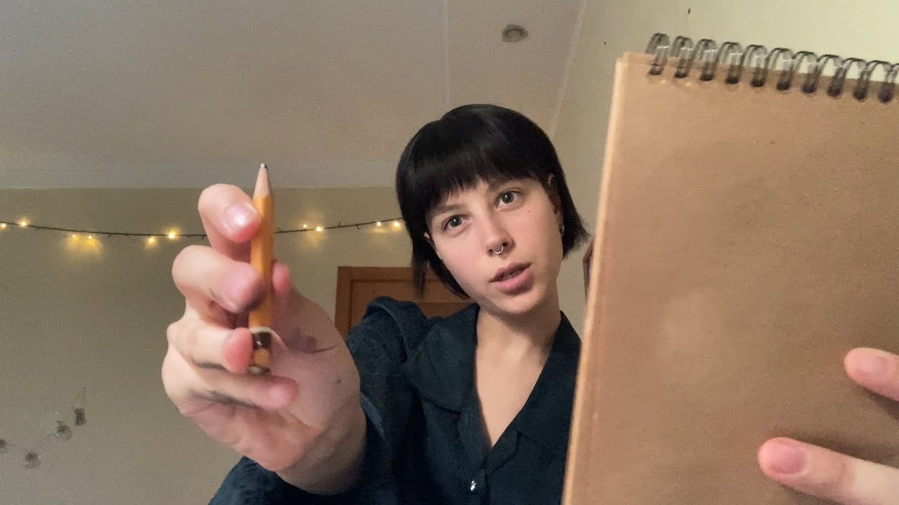 drawing you asmr - measuring and sketching