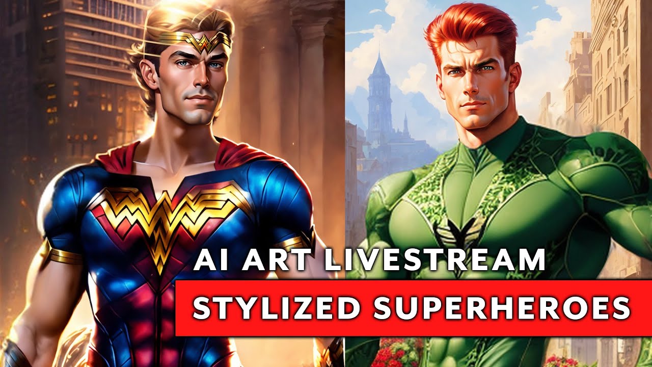 Stable Diffusion, Super Heroic AI ART, Stylized Art using Prompts, Wonder Woman, Cat Woman