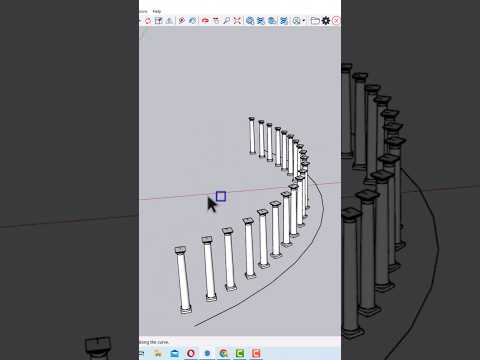 Copy Along Curve Sketchup plugin #sketchupplugins #sketchupbeginner #sketchuponline #shorts #reels