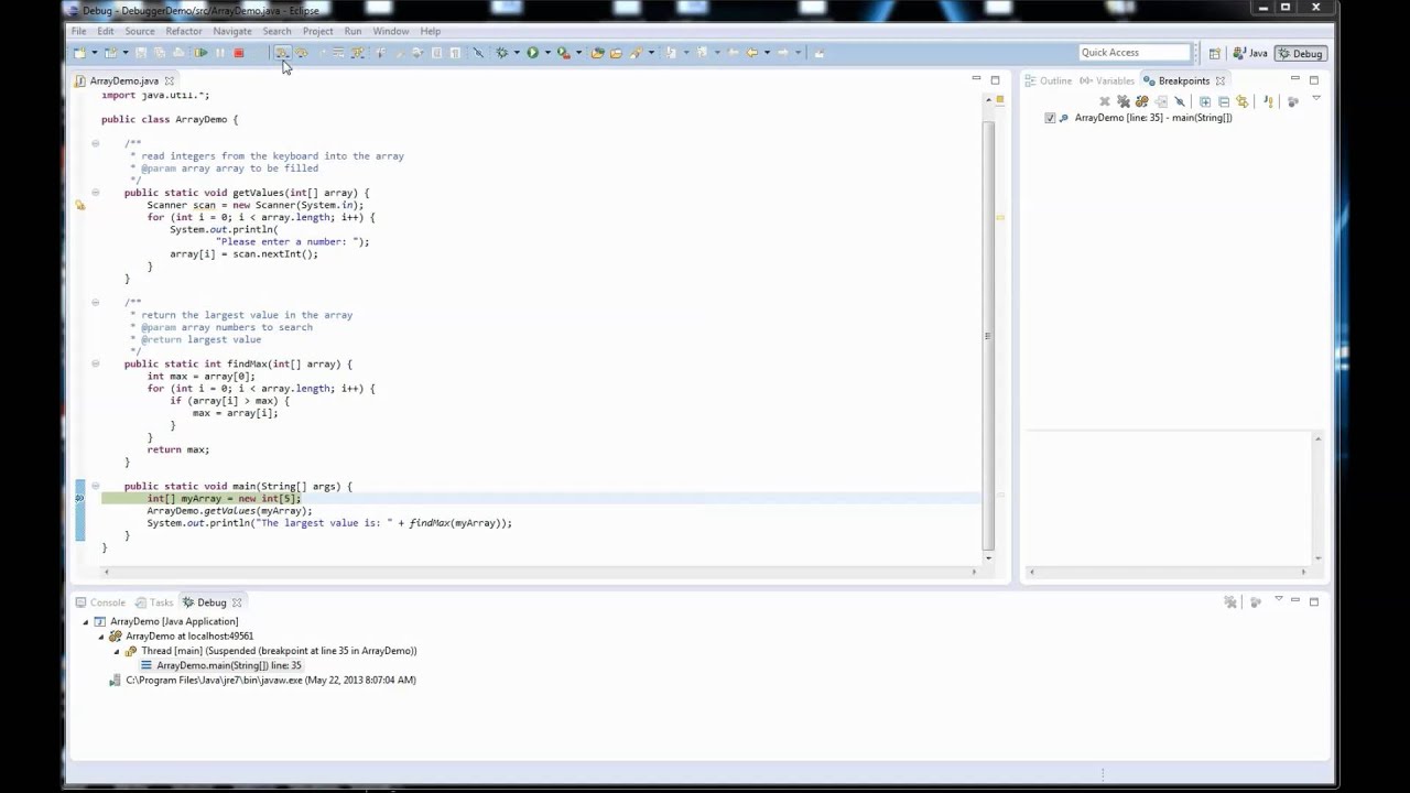 Java #E2: An Introduction to Debugging with Eclipse