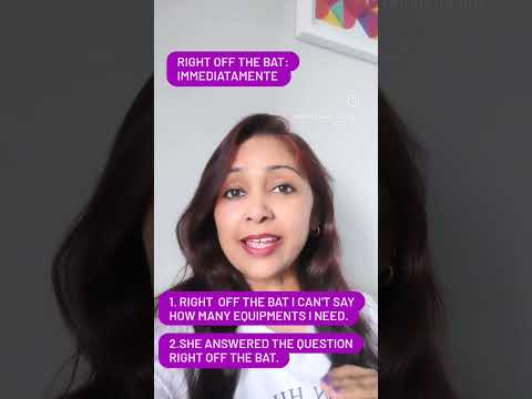 my short: significado “Right off the bat” #shorts #dicasdeingles #aulasdeinglês #inglêsparanegócios