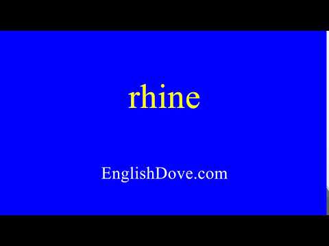 How to pronounce rhine in American English.