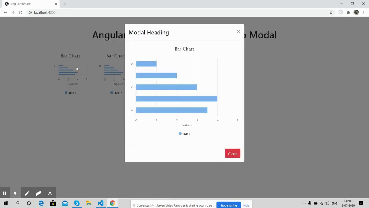 Angular 10 HighCharts in Bootstrap Modal