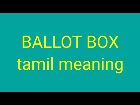 BALLOT BOX tamil meaning/sasikumar