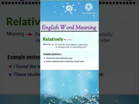 define relatively | what is relatively #dictionary #englishdictionary