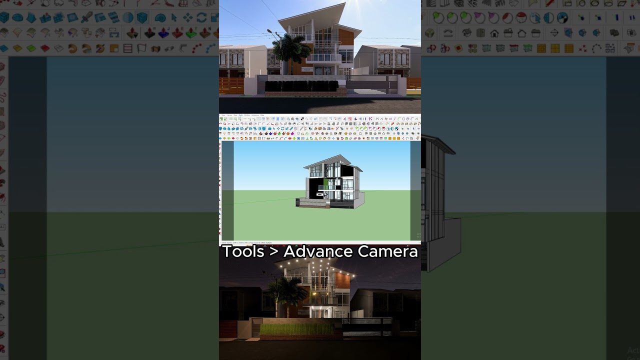 Cara Menghilangkan Black / grey side bar di sketchup