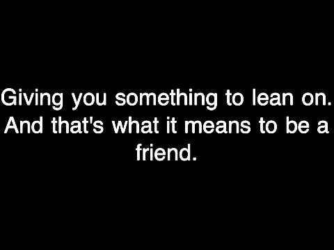 What It Means To Be A Friend Karaoke