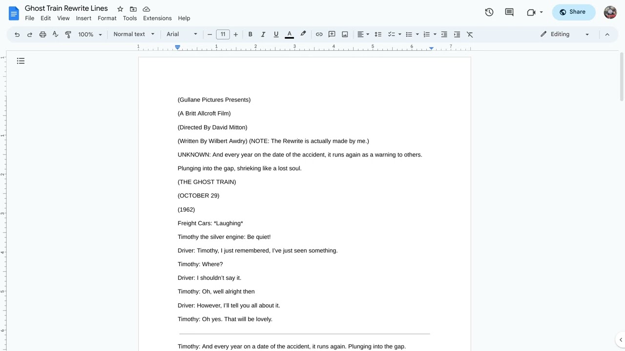 Casting for Version 2 of Ghost train