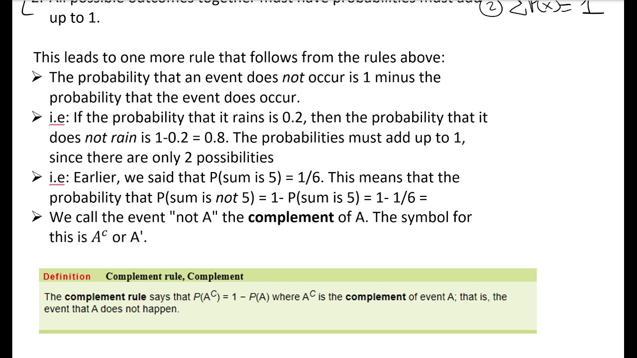 Probability & Statistics Lesson 4-2: Basic Probability Rules