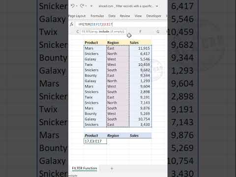 Excel formula to FITLER records with a specific value - Malayalam Tutorial