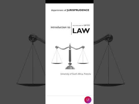 ILW1501 INTRODUCTION TO LAW 2025 REVISION