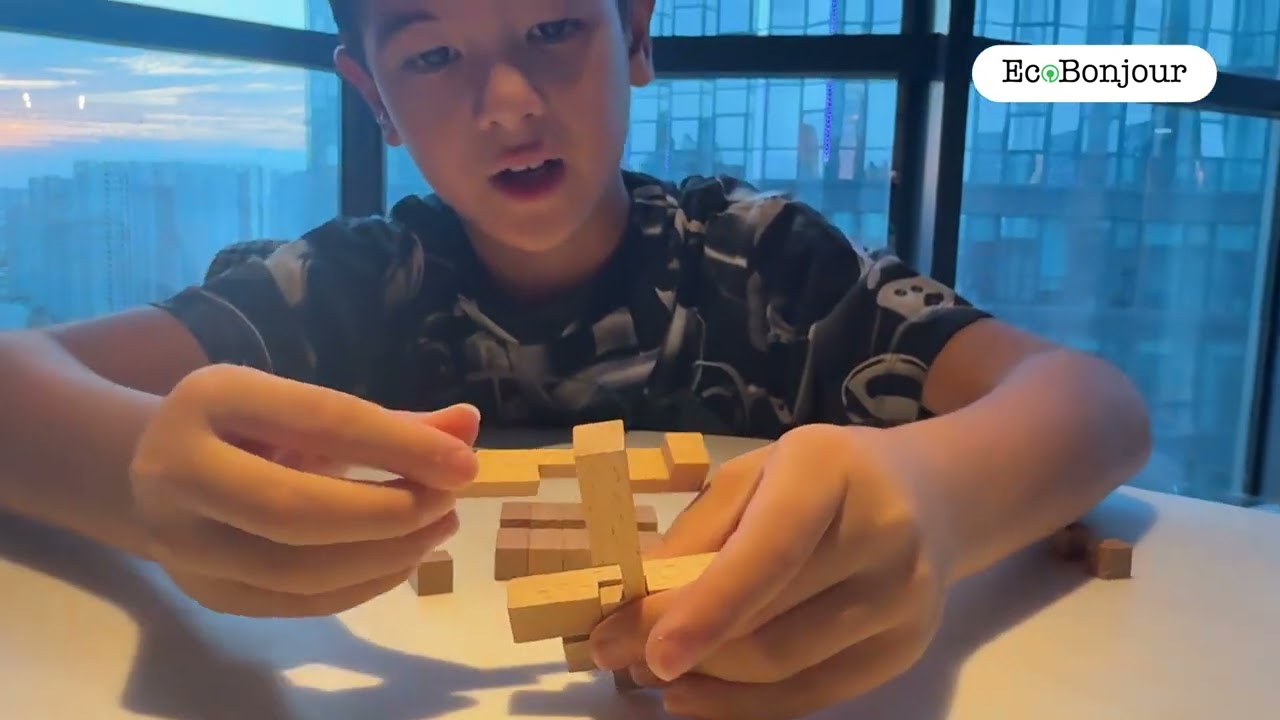 Wooden Grid Puzzle Solution by EcoBonjour | #Woodenpuzzle #Ecogifts #EcoBonjo
