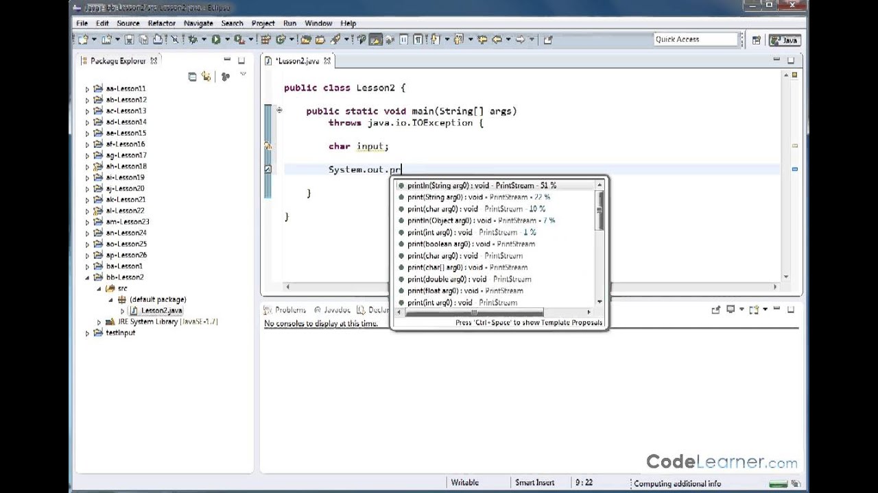 Mastering Java, Vol 2   Lesson 2   Important Behavior When Using System in read 12