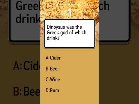 What drink was associated with Dionysus, the Greek god?