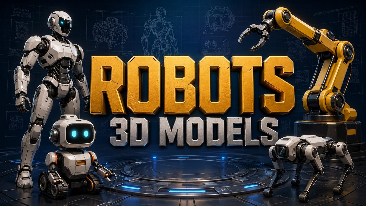 Robots 3D Models for Games, Films & Visualization