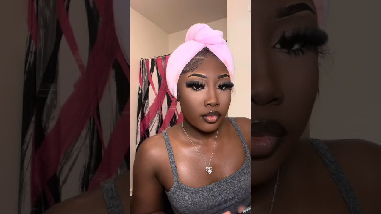 2025 Baddie Makeup Tutorial ❤️ #makeup #makeuptutorial #beginnermakeuplook #darkskinmakeup