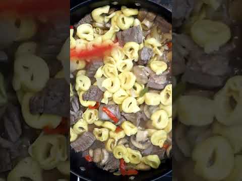 Philly Cheesesteak Tortellini Pasta | Beef | Homemade Food | The Southern Mountain Kitchen #shorts