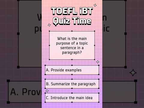 "Master the TOEFL iBT: What's a Topic Sentence?" #TOEFL #StudyTips #EnglishWriting