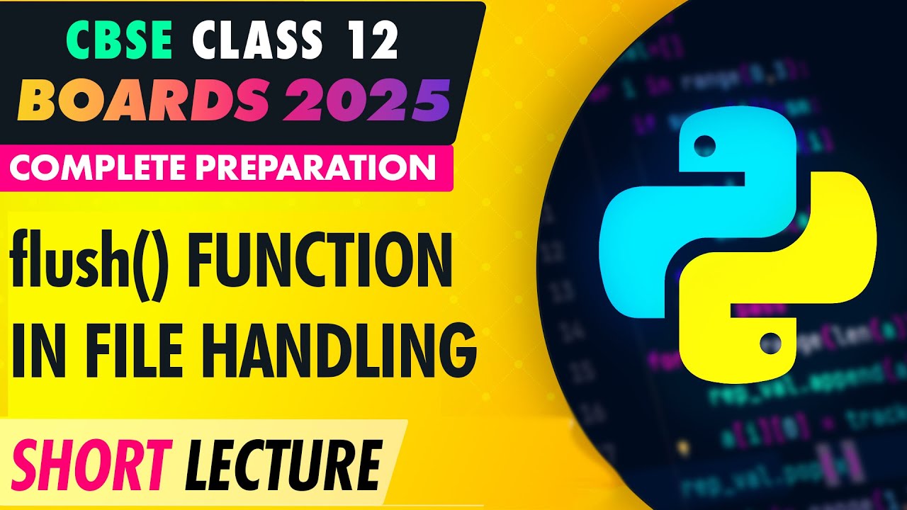 flush function File Handling in Python