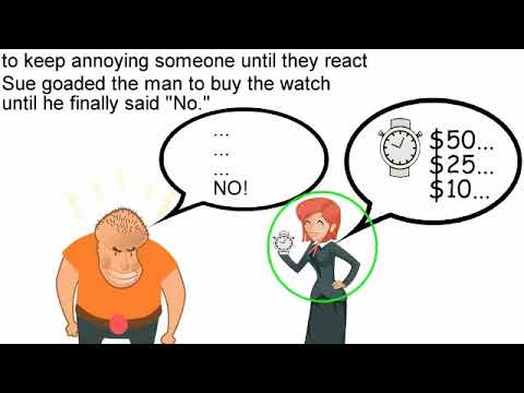 goad meaning | Vocabulary for Kids | Children's Dictionary | Learn English Vocabulary