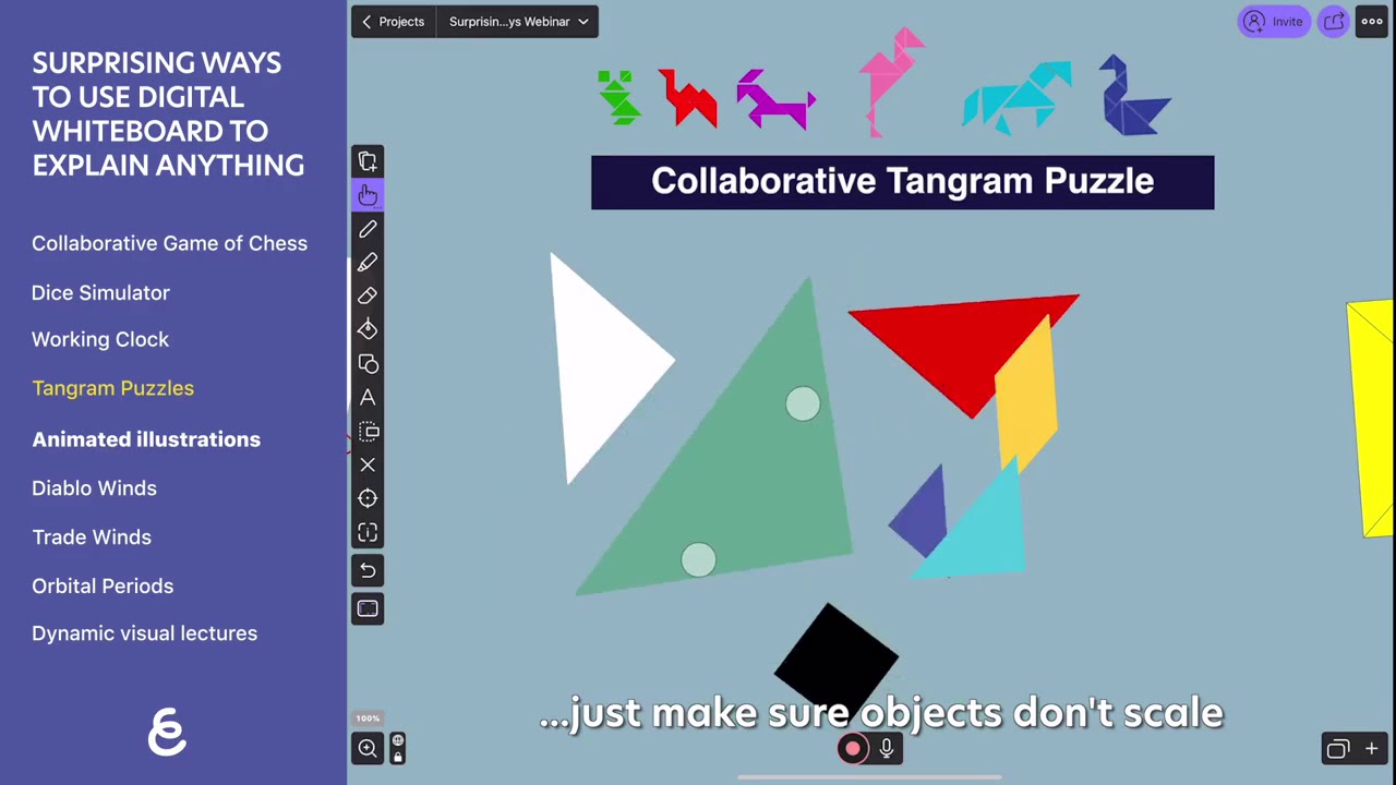 How to Create Tangram Puzzles using Explain Everything