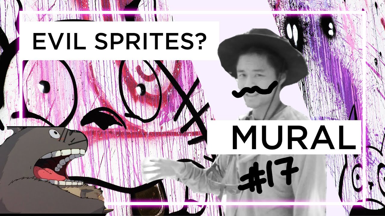 how to paint a scary totoro mural となりのトトロ　 は　素晴らしい [17/30 WALL]