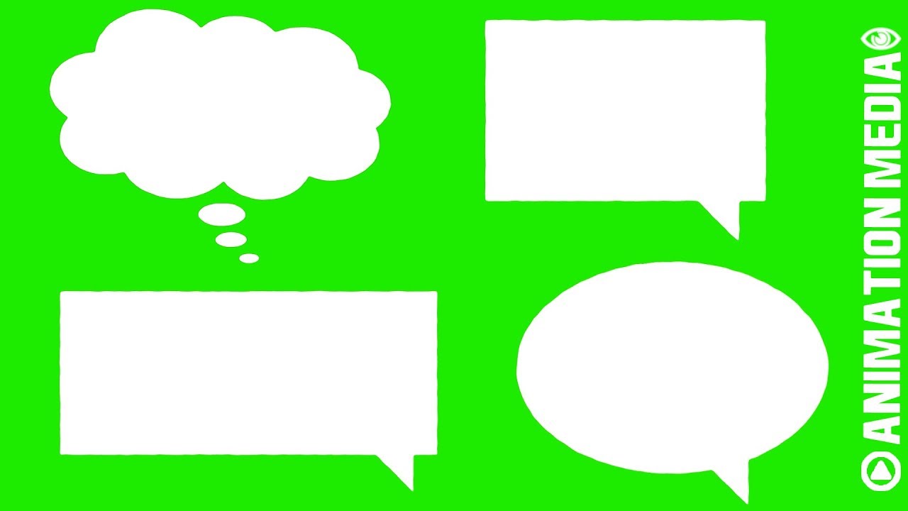 ANIMATED TEXT SPEECH BUBBLES #2 | FREE STOCK GREEN SCREEN CHROMA KEY ANIMATION GRAPHICS [CCM]
