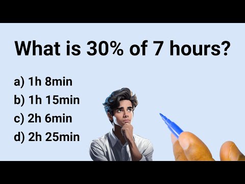 What is 30% of 7 hours❓️| Percent Word Problem Explained