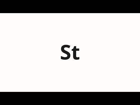 Hoe spreek je St uit