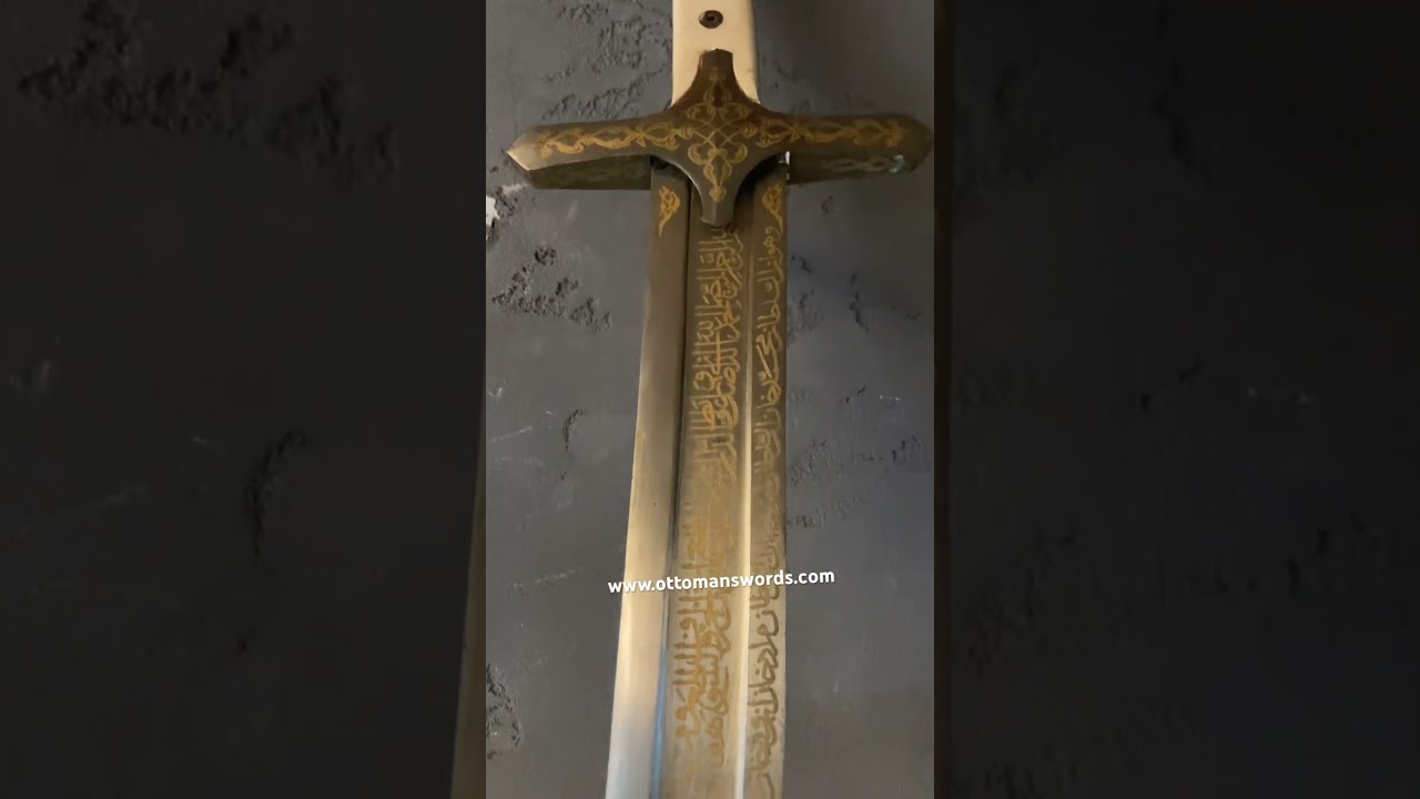 Gold-engraved Fatih Sultan Mehmet Replica Sword  #sword #topkapipalacemuseum #ottomanempire #ottoman